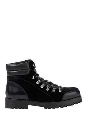 Manolo Blahnik Janka Lace-up Boots - Black