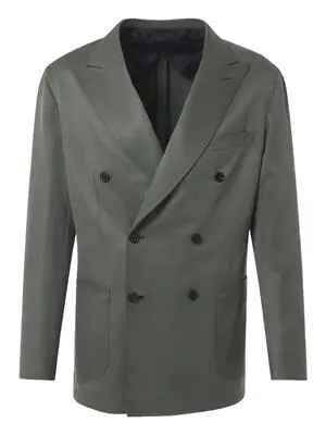 Brioni Soffio Silk And Cashmere Gabardine Blazer - Green