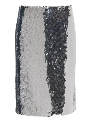Magda Butrym Sequined Midi Skirt - Silver