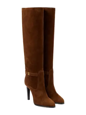 Saint Laurent Diane 100 Knee-high Boots - Brown