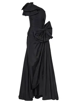 Elie Saab Bow-detail One-shoulder Gown - Black