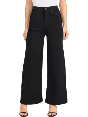 Rag & Bone Flexi Sofie High-rise Wide Leg Jeans - Black