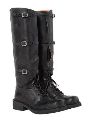 Miu Miu Split-shaft Tall Boots - Nero