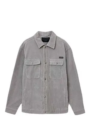 ALLSAINTS Castleford Relaxed-fit Corduroy Organic-cotton Overshirt Xxl - March Grey