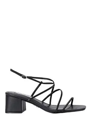 Steve Madden Strappy Faux-leather Sandals - Black