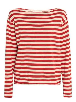 The Great. The Sailor Cotton Sweater - Maple Stripe