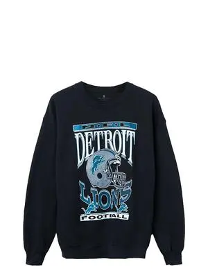Junk Food Clothing Helmet Crewneck - Detroit Lions