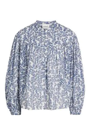 MARANT ETOILE Salika Floral-Print Cotton-Voile Blouse