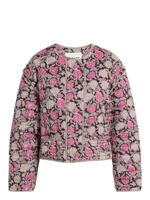 MARANT ETOILE Gelio Quilted Printed Jacket - Fuchsia