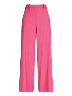 Maje Wool-blend Twill Wide-leg Pants - Pink