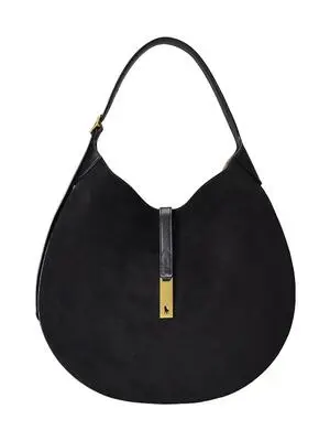 Polo Ralph Lauren Polo Ralph Lauren Suede Shoulder Bag Black