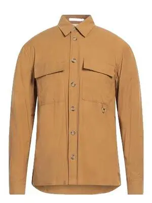 PAOLO PECORA Shirt Camel Size Cotton, Elastane - Beige