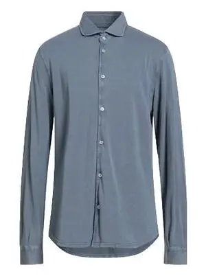 Fedeli Shirt Slate Size Cotton - Blue