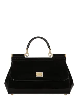 Dolce & Gabbana Elongated Medium Sicily Handbag - Black