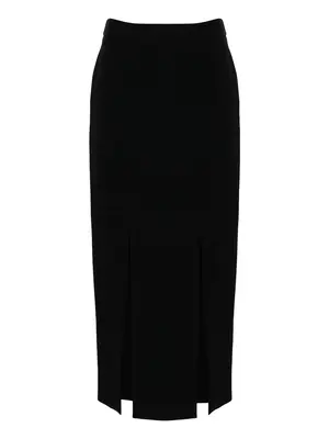 Moschino Crepe Texture Midi Skirt - Black