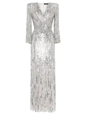 Jenny Packham Cosmos Sequined Gown - Metallic
