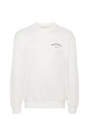 Eleventy Logo-print Sweatshirt - White