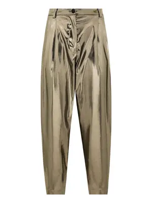 Dolce & Gabbana Foil Tapered Trousers - Gold