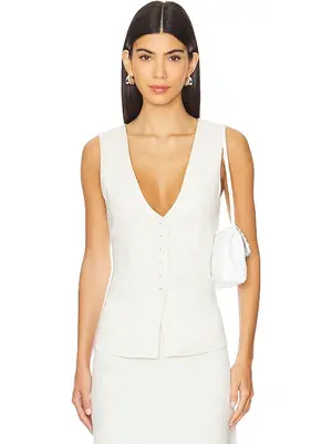 WeWoreWhat Long Line Vest - Ivory