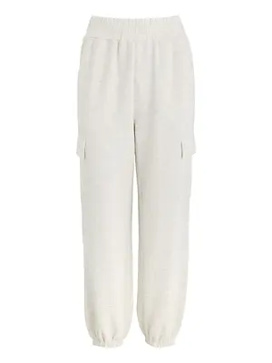 Varley The Cargo Pant Stretch-jersey Sweatpants - Ivory