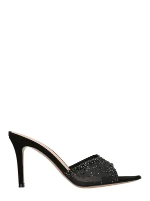 GIANVITO ROSSI Suede Rania Mules - Black