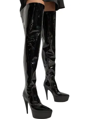 Balenciaga Patent-leather Boots - Black