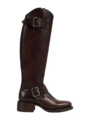 Dsquared2 DSQUARED2 Logo-debossed Leather Boots Brown