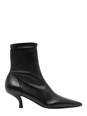 TOTEME 55mm Heeled Sock Boots - Black