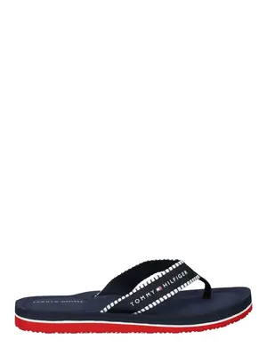 Tommy Hilfiger Logo-print Webbing Flip-flops - Blue