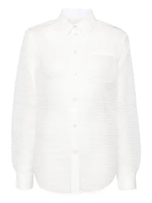 Helmut Lang Curved Bubblewrap Shirt - White