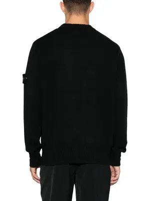 Stone Island Compass Badge Sweater - Black