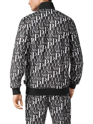 Philipp Plein Graphic Print Track Jacket - Black