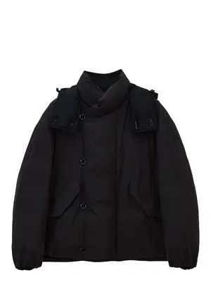 LEMAIRE Hooded Puffer Jacket - Brown