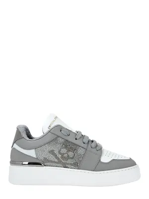 Philipp Plein Crystal Lo-top Leather Sneakers - Grey