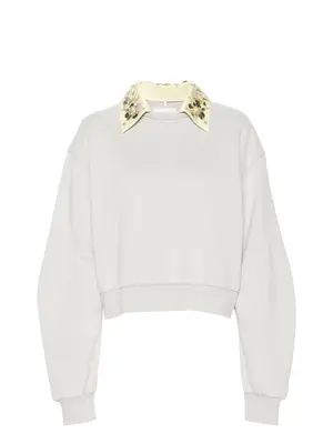 DES_PHEMMES DES PHEMMES Embroidered Logo Sweatshirt Grey