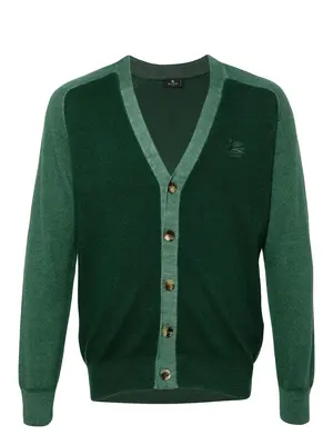 Etro Pegaso-motif Cardigan - Green