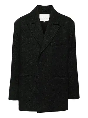 Studio Nicholson Herringbone Coat - Black
