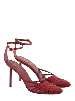 FERRAGAMO Strappy High Heel Pumps - Red