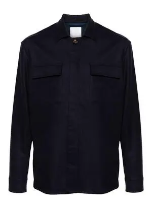 Eleventy Fleece Shirt Jacket - Blue