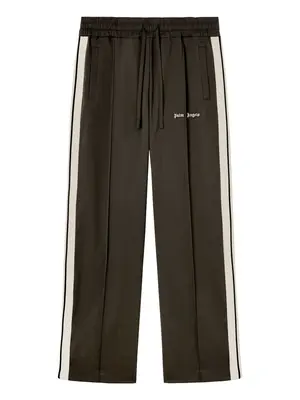 Palm Angels Logo-embroidered Wool Track Pants - Brown