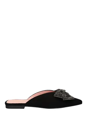 Pretty Ballerinas 10mm Yvette Mules - Black