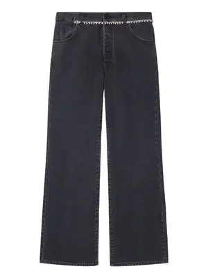 OFF-WHITE Belted Wide Leg Jeans
