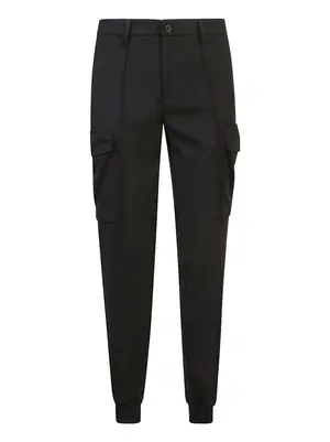 DIESEL® Tapered Cargo Trousers - Black