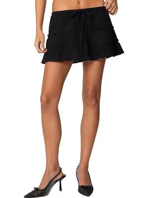 EDIKTED Lora Tiered Mini Skirt - Black