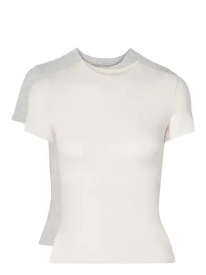SKIMS SKIMS Set Of Two Stretch-cotton Jersey T-shirts Gray