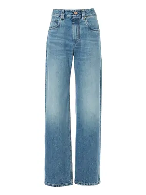 Brunello Cucinelli High-rise Straight Jeans - Blue