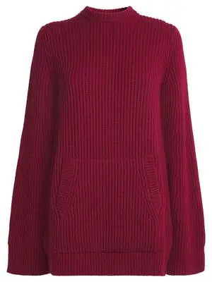 Max Mara Wool-cashmere Mini Sweater Dress - Red