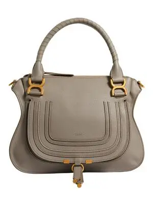 Chloé Leather Marcie Top-handle Bag - Grey