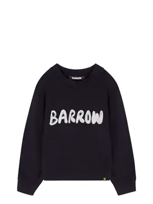 BARROW Logo-print Cotton Sweatshirt - Black