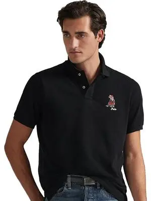 Ralph Lauren Classic Fit Dog-embroidered Polo Shirt - Polo Black